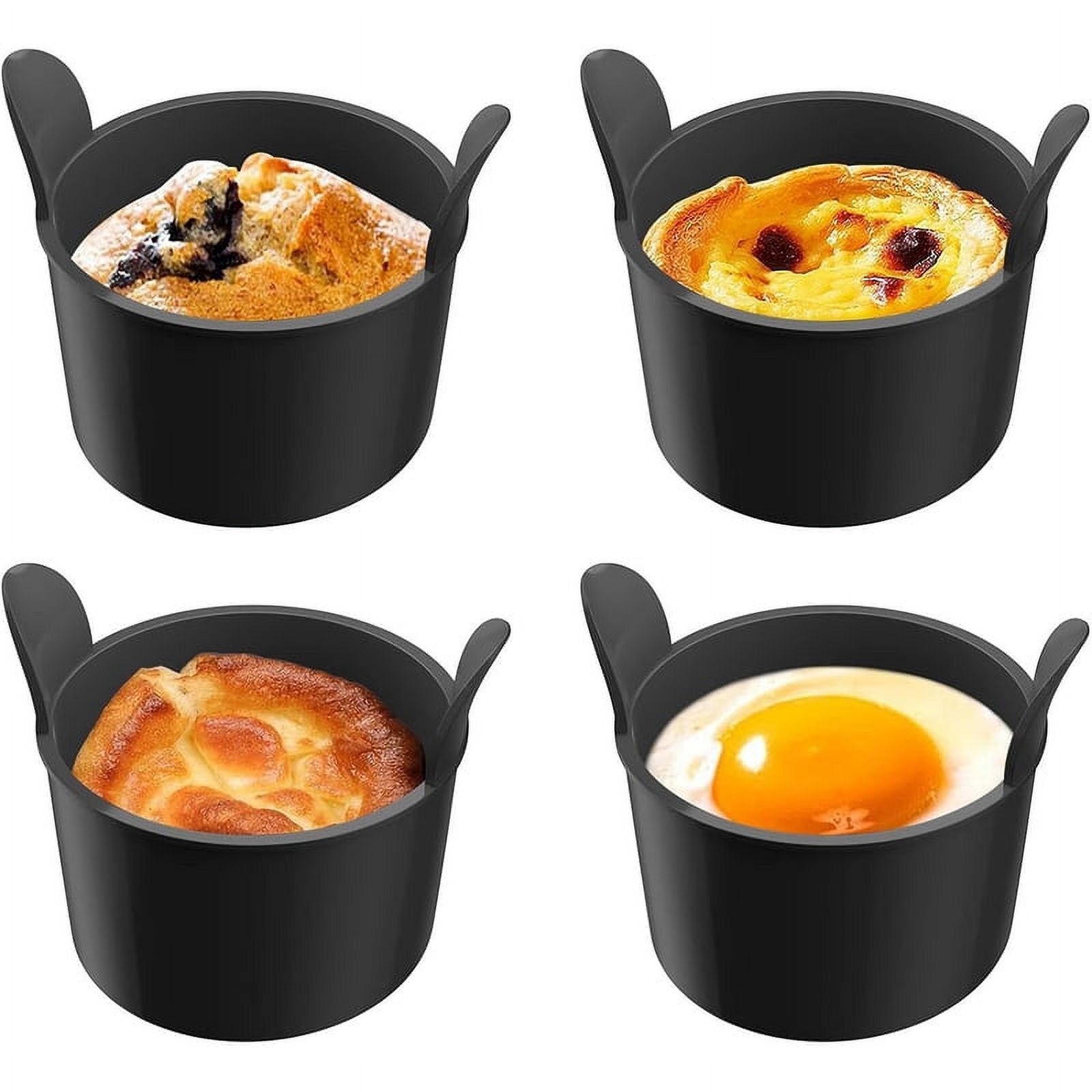 2/4Pcs Air Fryer Egg Poacher Cups Silicone Cake Muffins Cupcakes Moulds ...