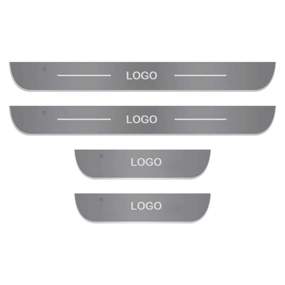 2/4Pcs Personalized Bingcar Led Door Sill Pro Car Door Sill Plate LED ...