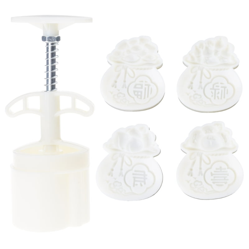 2/4Piece Mooncake Mold Set With 50g 75g Dual Cavity For Baking Pastries ...