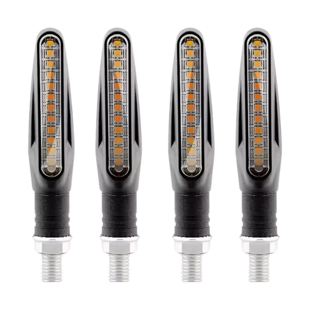 2/4X Motorcycle Led Turn Indicator Blinker Amber Universal NEW ...
