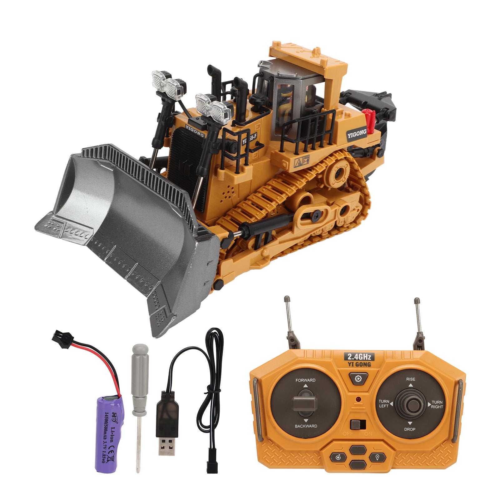 2.4g Construction Remote Control Excavator Truck Simulating Light ...