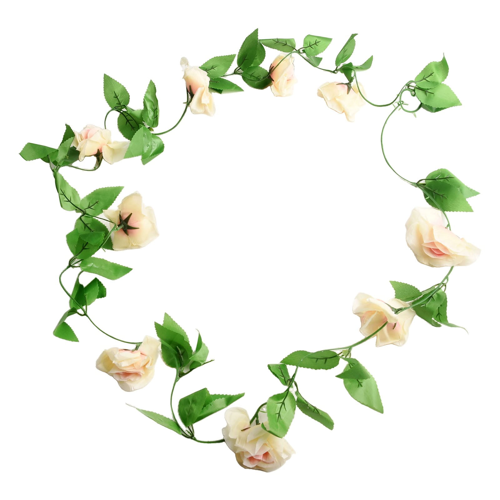2.4m Artificial Silk Rose Garland,Wedding Garden Home Decor - Walmart.com
