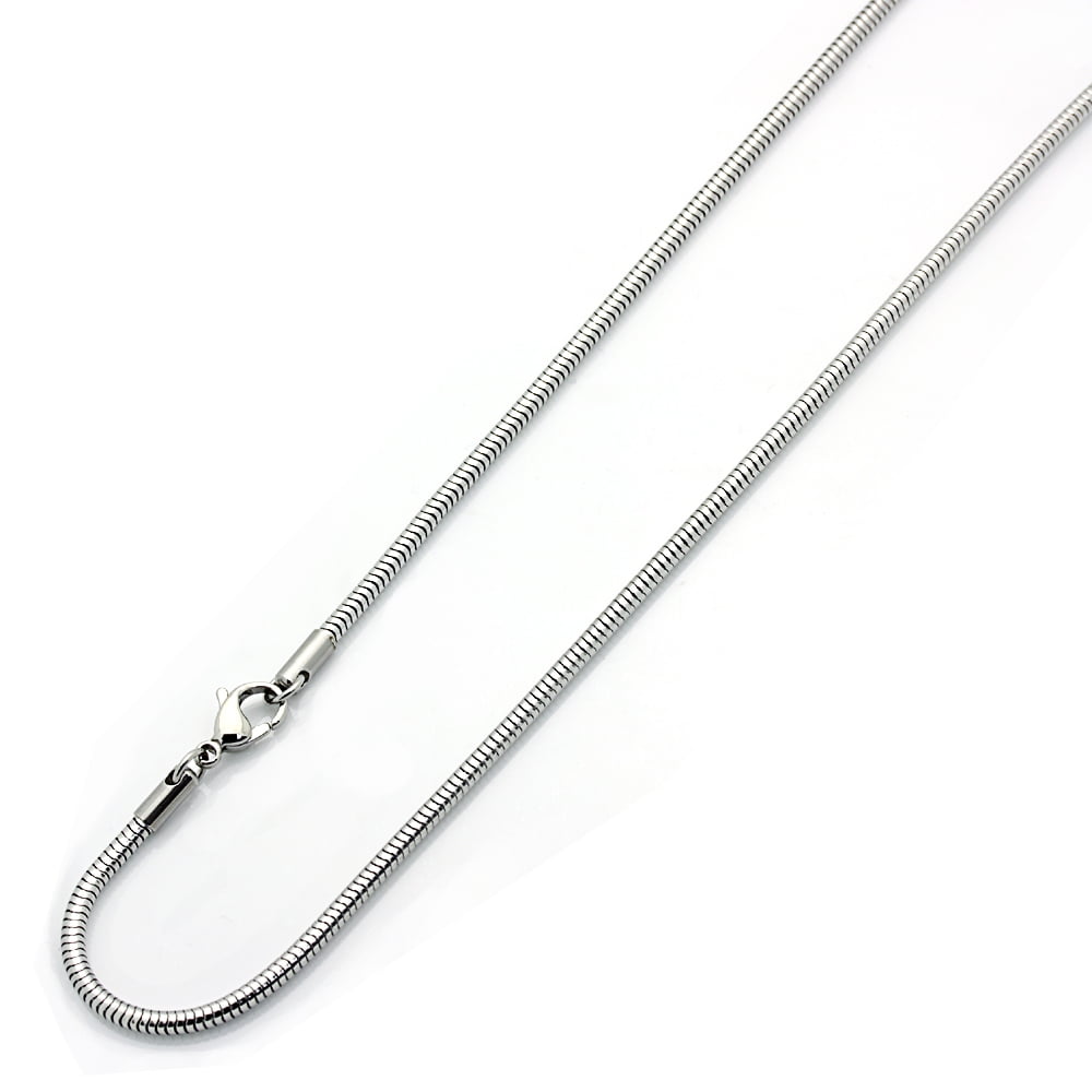 2.4mm Stainless Steel Chain Necklaces Snake Chain ( Available Length 18 ...