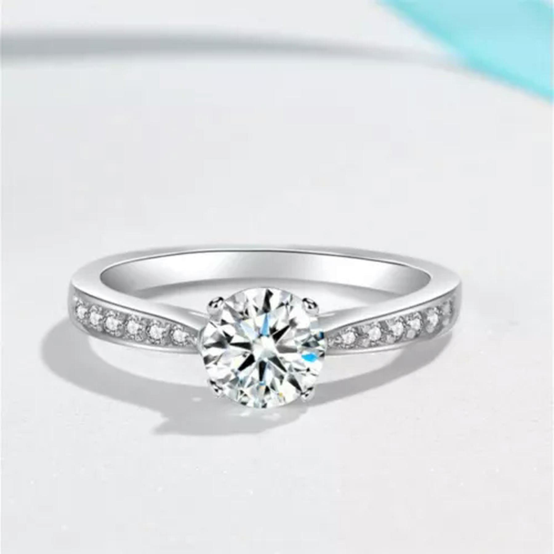 2.4mm Wedding Gifts Band Women's 925 Silver 1CT Cz Anniversary Party Ring Sz 4-9 - Walmart.com