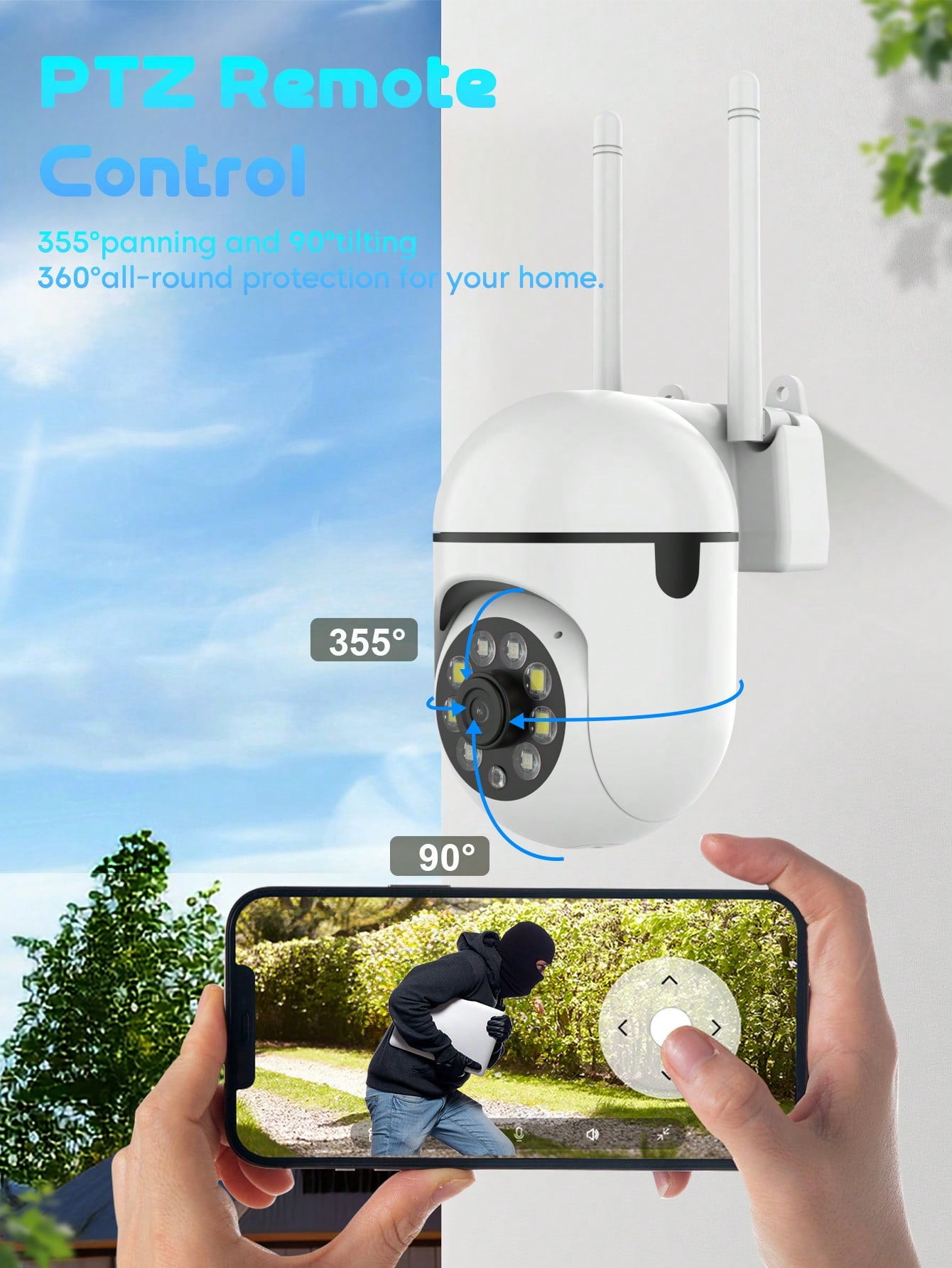 2/4pcs 1080p HD 5G Smart Home Safety Camera - All-Weather Color Night ...