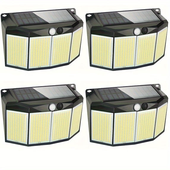 2/4pcs 576 LED Outdoor Solar Power Lights Motion Sensor, 3 Modes ...