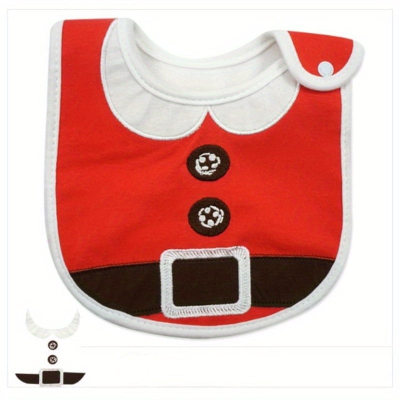 Christmas Baby Bibs 4 Pack, Santa Design, Soft Cotton, Absorbent ...