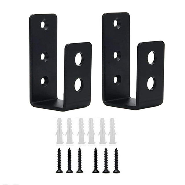 2/4pcs Door Barricade Bracket Heavy Duty Open Rod Frame U-Bracket Home ...