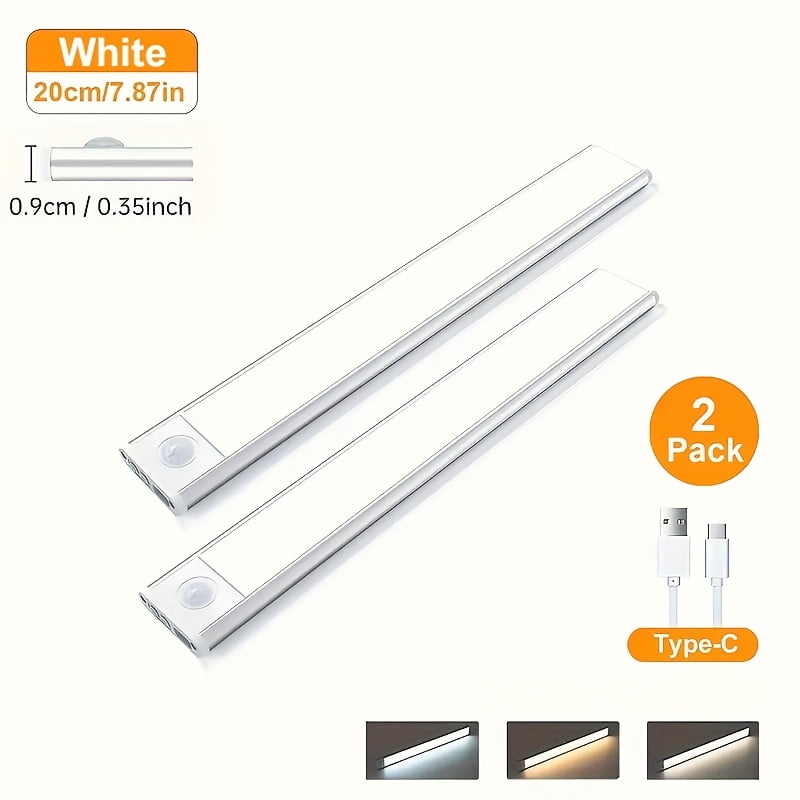 2/4pcs LED Motion Sensor Under Cabinet Lights, 3 Color Temperatures ...