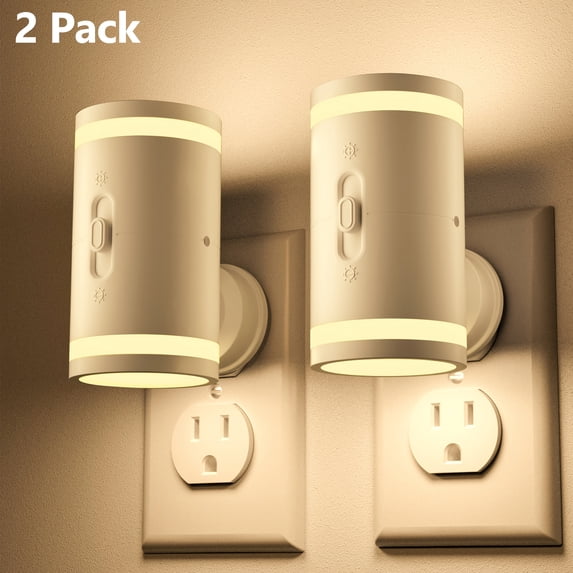 2/4pcs LED Night Light, Plug-In w/ Dusk-To-Dawn Sensor, 5-120LM ...