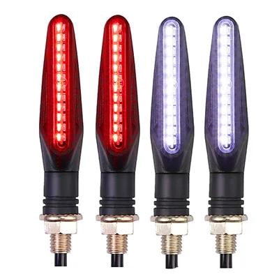 2/4pcs Motorcycle Turn Signals LED Light 12*335SMD Flowing Water ...