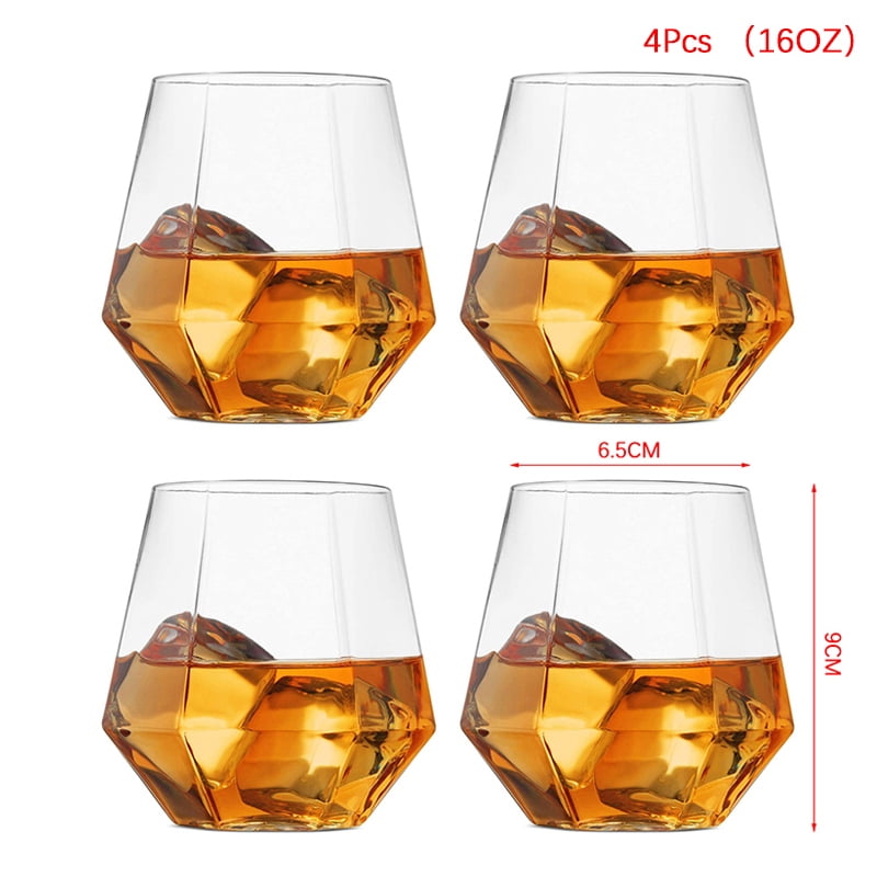 2/4pcs Shatterproof Plastic Wine Glass Unbreakable PET Red Wine Tumbler ...
