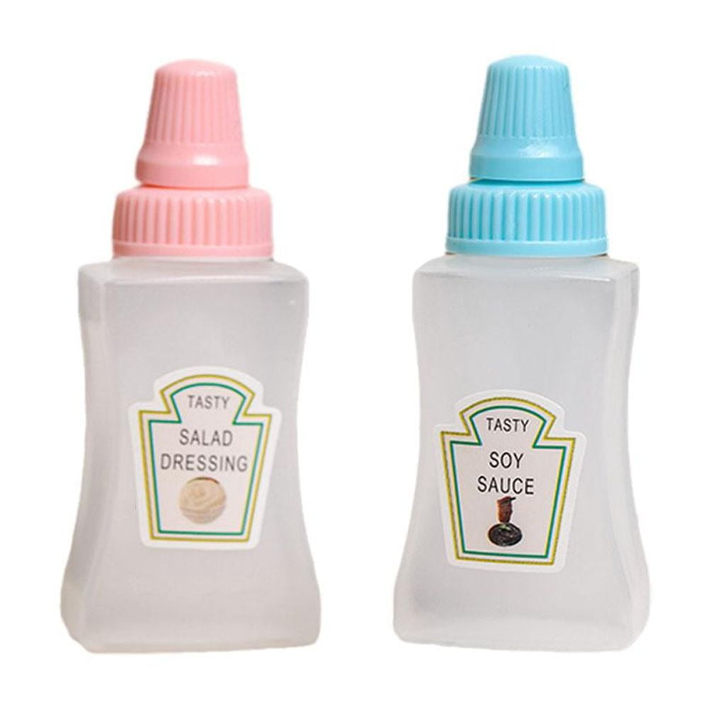 2/4x Mini Tomato Ketchup Bottle Portable Sauce Salad Dring Squze Bottle ...