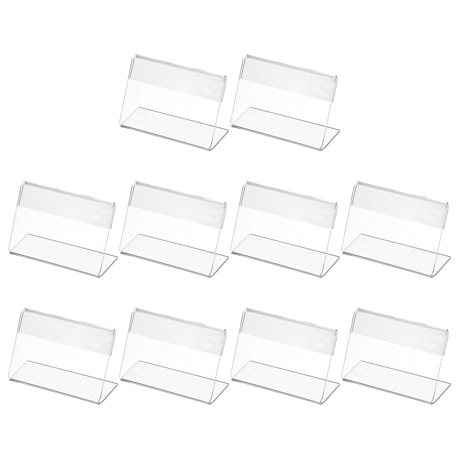 2.4x1.6" Mini Acrylic Sign Display Holder Slant Back Price Name Card ...