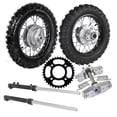 2.5-10 10" Wheels Tires and Rims Drum Brake 420 37T Rear Chain Sprocket ...