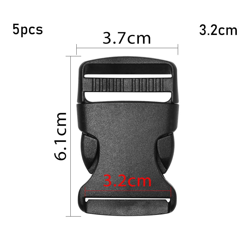 2/5/10/20/30 pcs Adjustable Hardware Dual Plastic Black Curved Buckle ...