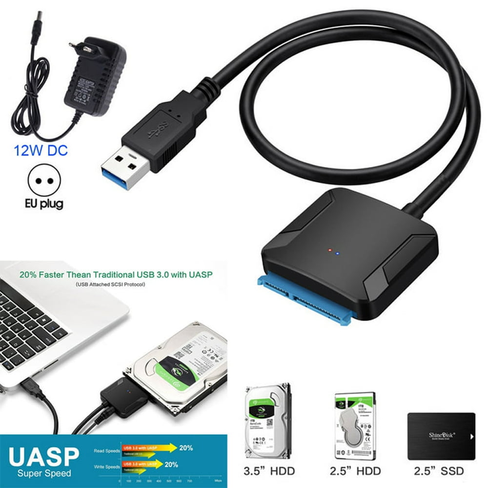 2.5/3.5 inch HDD SSD SATA HDD to USB 3.0 connector Converter Cable ...