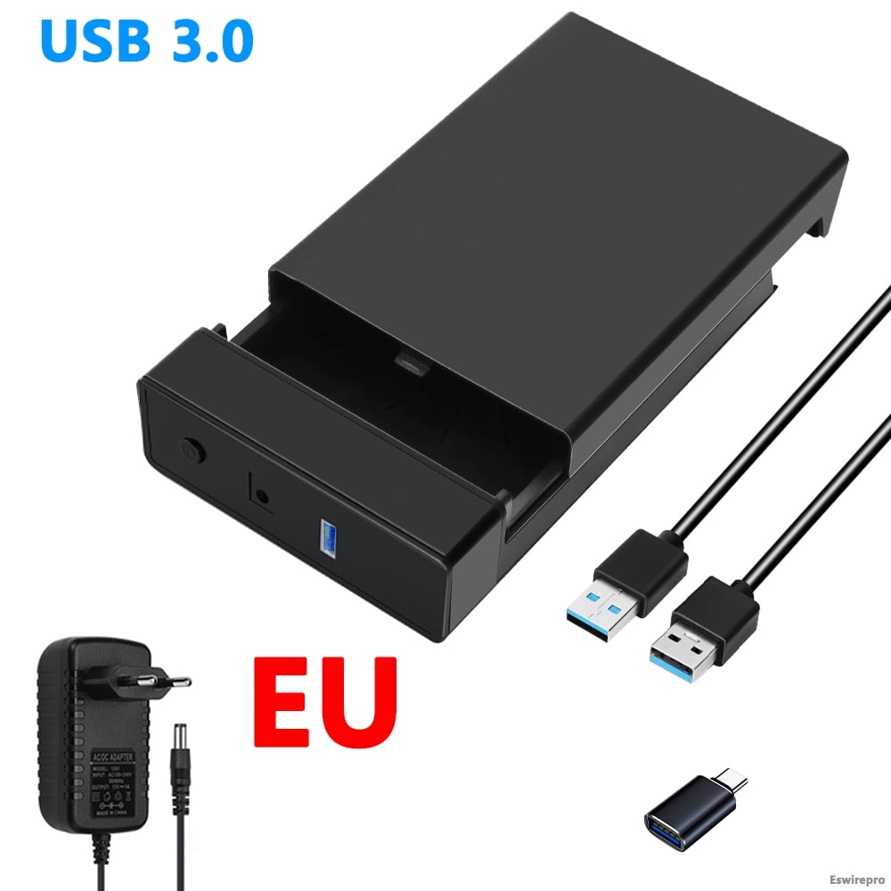 2.5 3. 5 inch SATA HDD ABS Enclosure USB3.0 External HD Case for Hard ...
