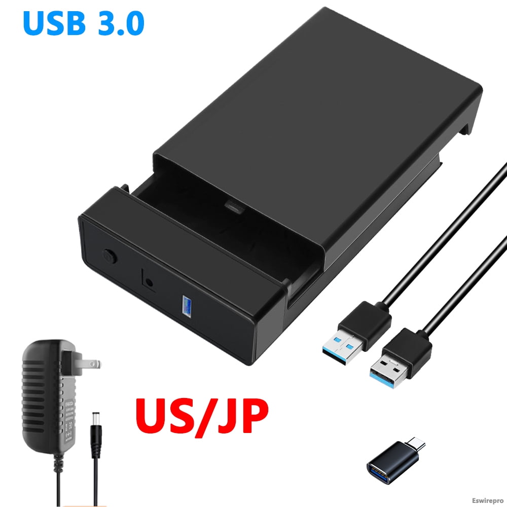 2.5 3. 5 inch SATA HDD ABS Enclosure USB3.0 External HD Case for Hard Drive Box up to 18TB SSD ...