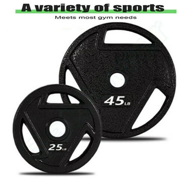BalanceFrom Classic Cast Iron Weight Plates for Strength Training, 2 ...