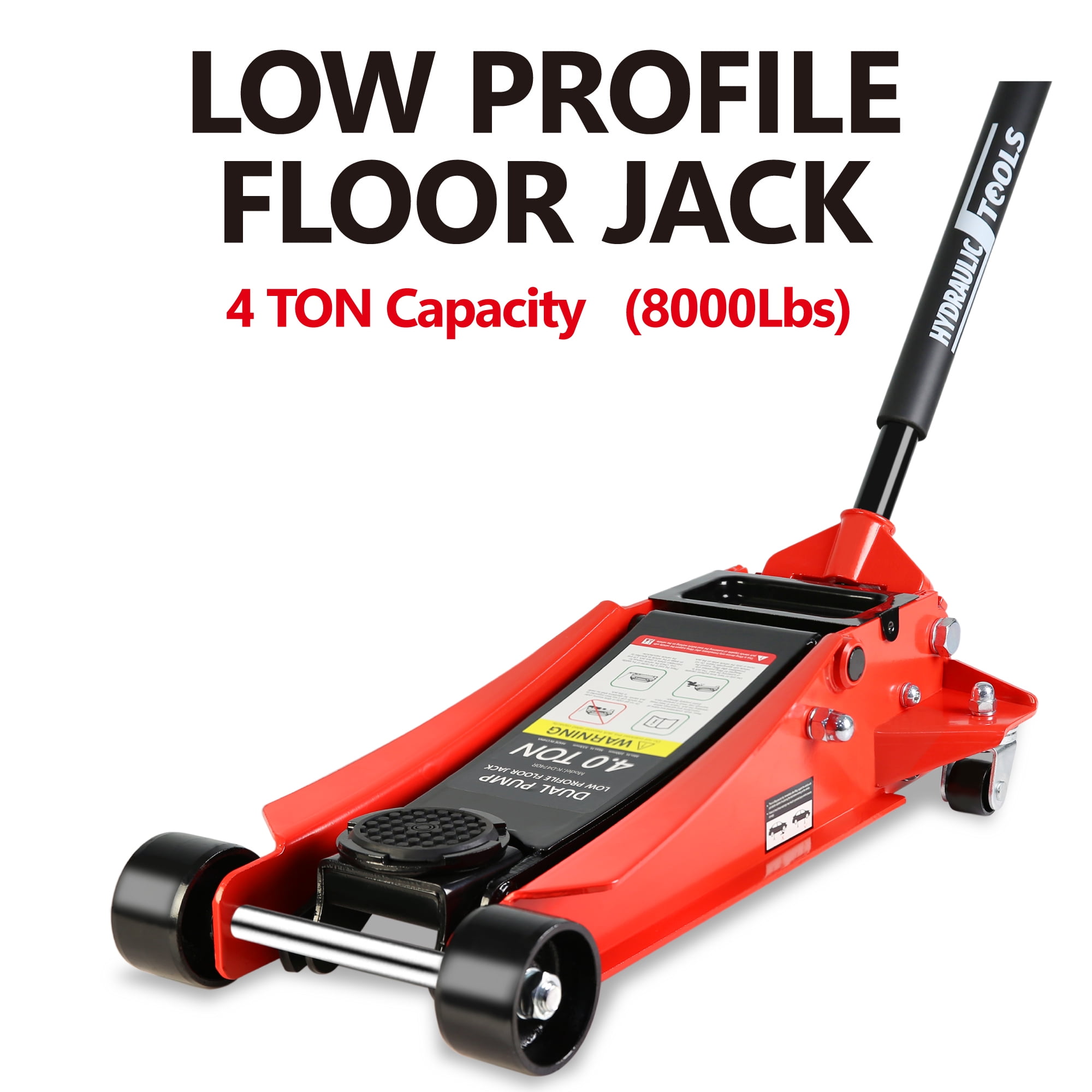 2.5-4Ton Low Floor Jack, Steel Racing Floor Jack With Dual Pistons ...
