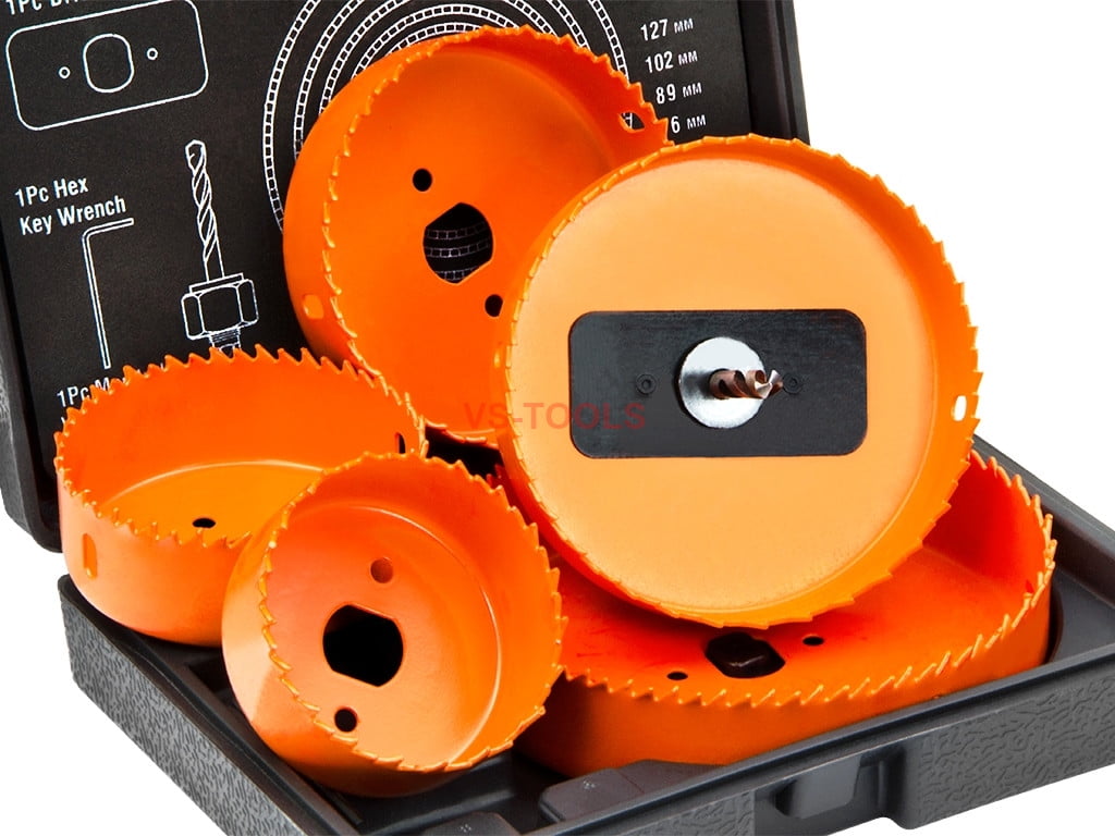 2.5-5inch Hole Saw Set Boring Drill Circle Cutter Set for Wood Plastic ...