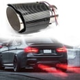 2.5'' 63mm Carbon Fiber Exhaust Tip with Red LED Light Stainless Steel ...