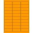 2 5/8" x 1" Fluorescent Orange Shipping Address Labels, for Laser jet ...