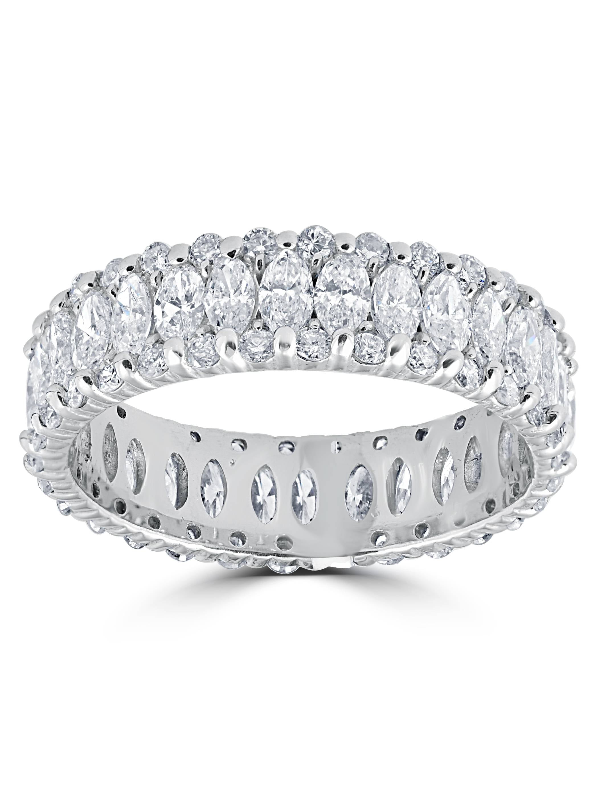 2 5/8ct Marquise Diamond Eternity Ring 14K White Gold - Walmart.com
