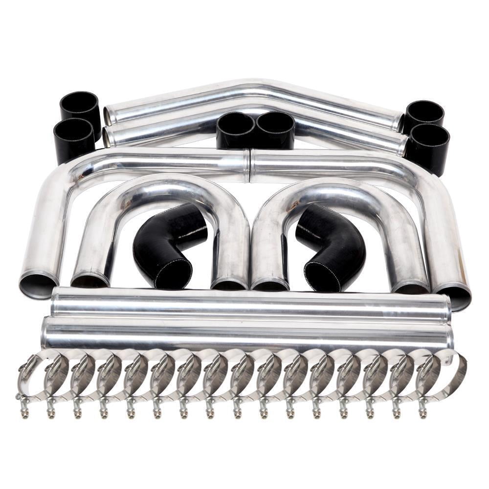 2.5" Aluminum Intercooler Piping Kit Universal DIY Pipe Elbow Tube Kits ...