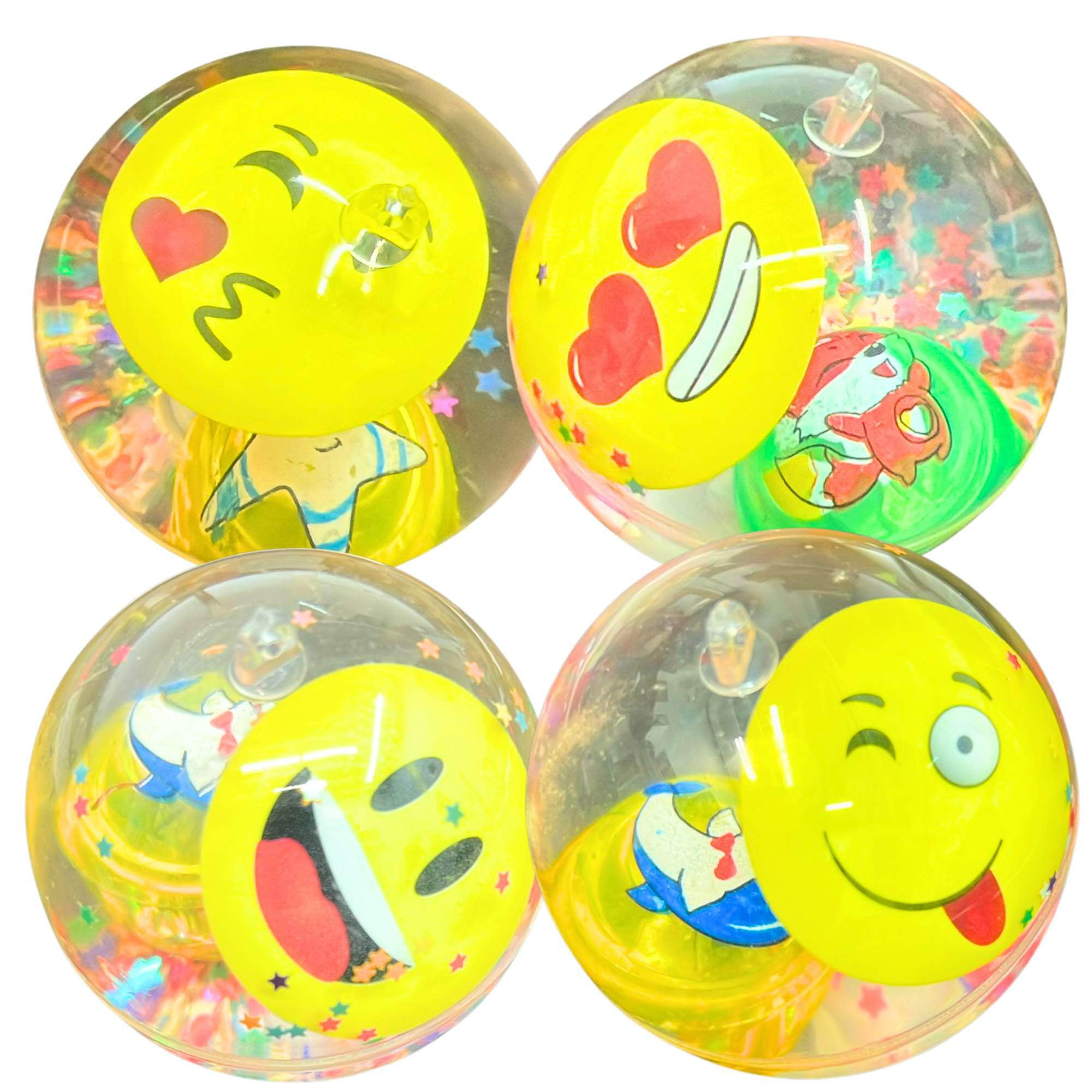 2.5" Assorted Emoji Emotion Bouncing Ball | Fun, High-Bounce Toy for Kids: 1CT - Walmart.com