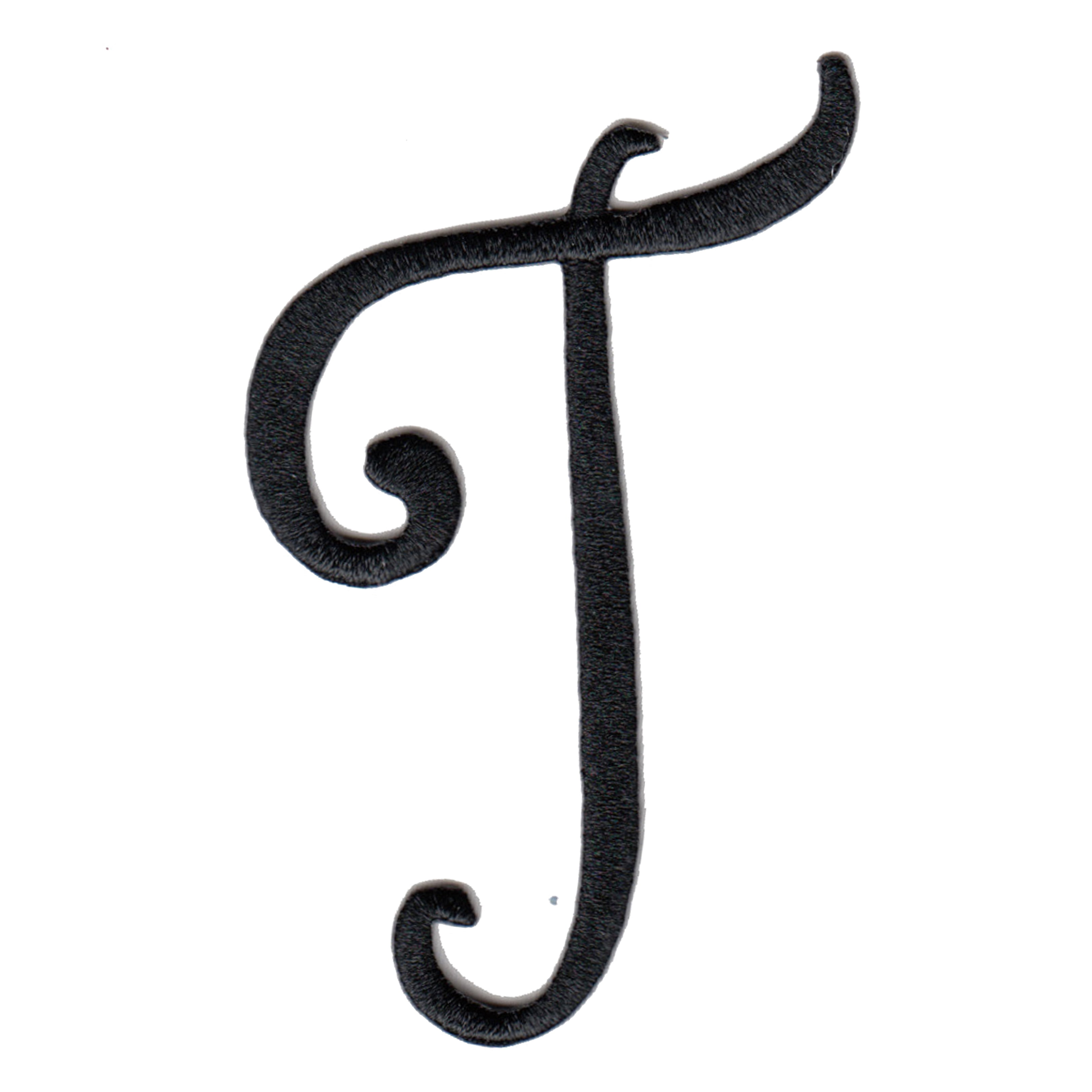 Hip Hop 50's Shop 2.5" Black Script Embroidered Alphabet Custom Letter ...