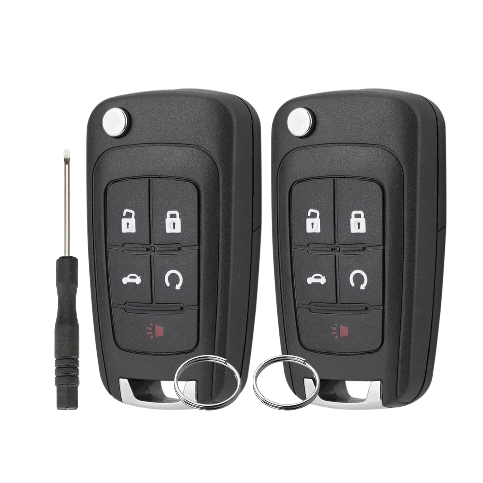 2×5 Button 315 MHz Car Remote Control Flip Key for Chevy Cruze Camaro ...