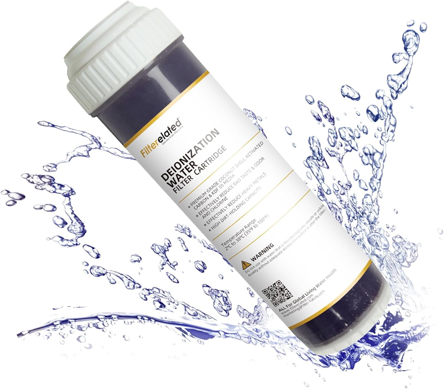 2.5" Color-Changing Nuclear Grade Mixed Bed Deionized Resin Filter ...