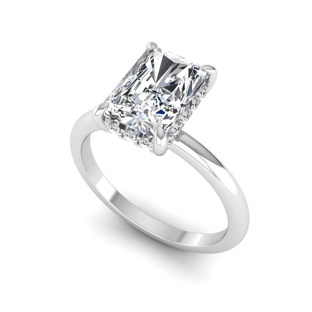 2.5 Ct Lab Grown Diamond Engagement Ring for Women, IGI Certified F ...