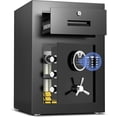 2.5 Cub Home Safe, Money Safe Box with Backlit Keypad & Adjustable ...