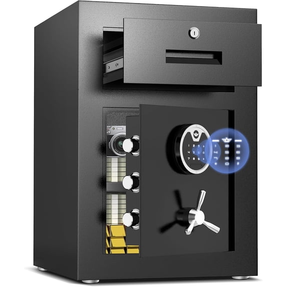 2.5 Cub Home Safe, Money Safe Box with Backlit Keypad & Adjustable ...