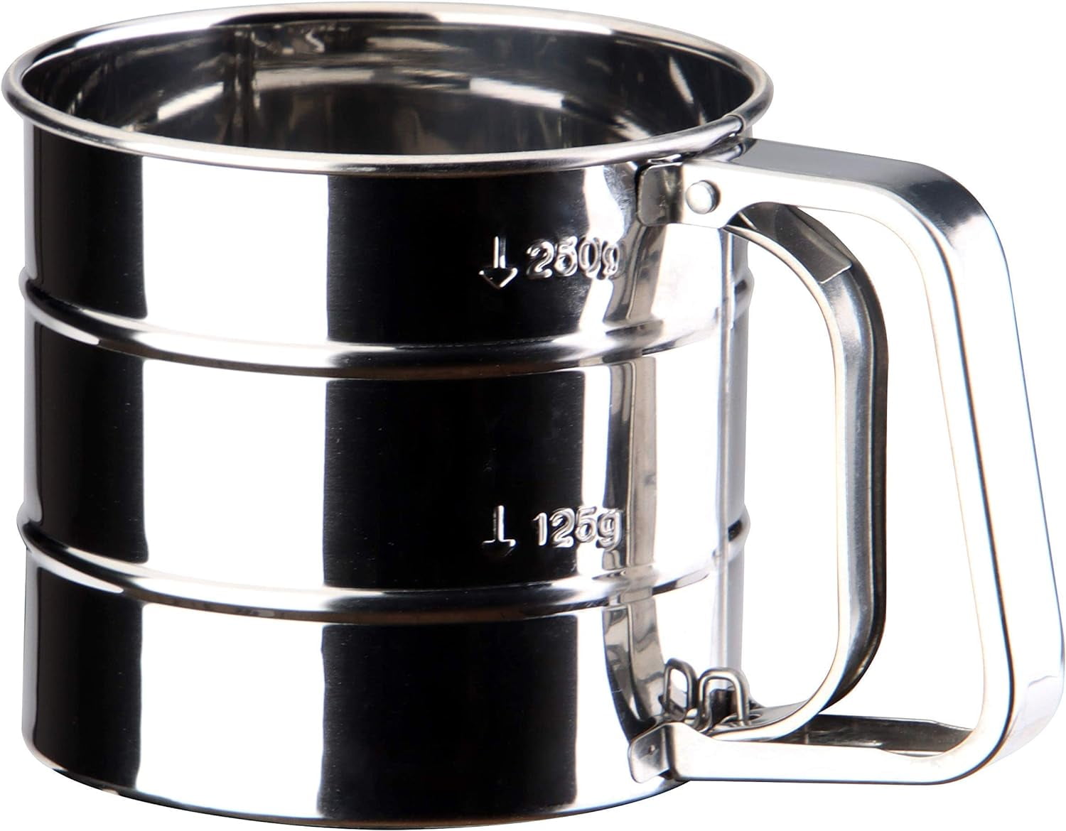 2.5 Cup Flour Sifter, Semi Automatic Small Baking Sieve, Stainless ...