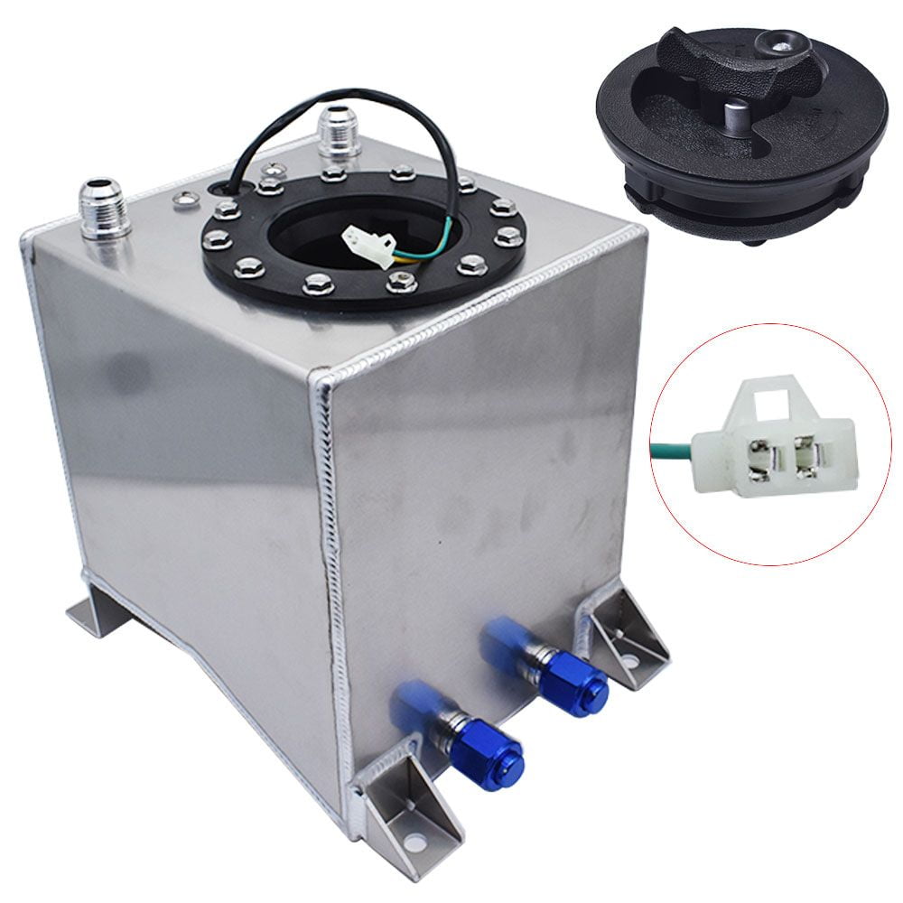 2.5 Gallon 9.5L Fuel Cell Tank Polished Aluminum Racing Drift with ...