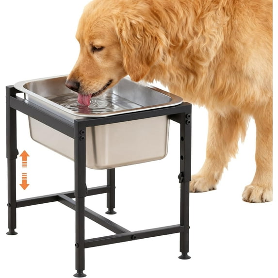 2.5 Gallon Elevated Dog Water Bowl for Large Breeds, 16.4" Height ...