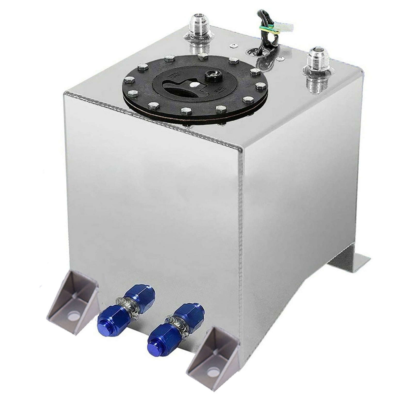 2.5 Gallon Fuel Cell Gas Tank Aluminum Polished Racing Drift with Level ...