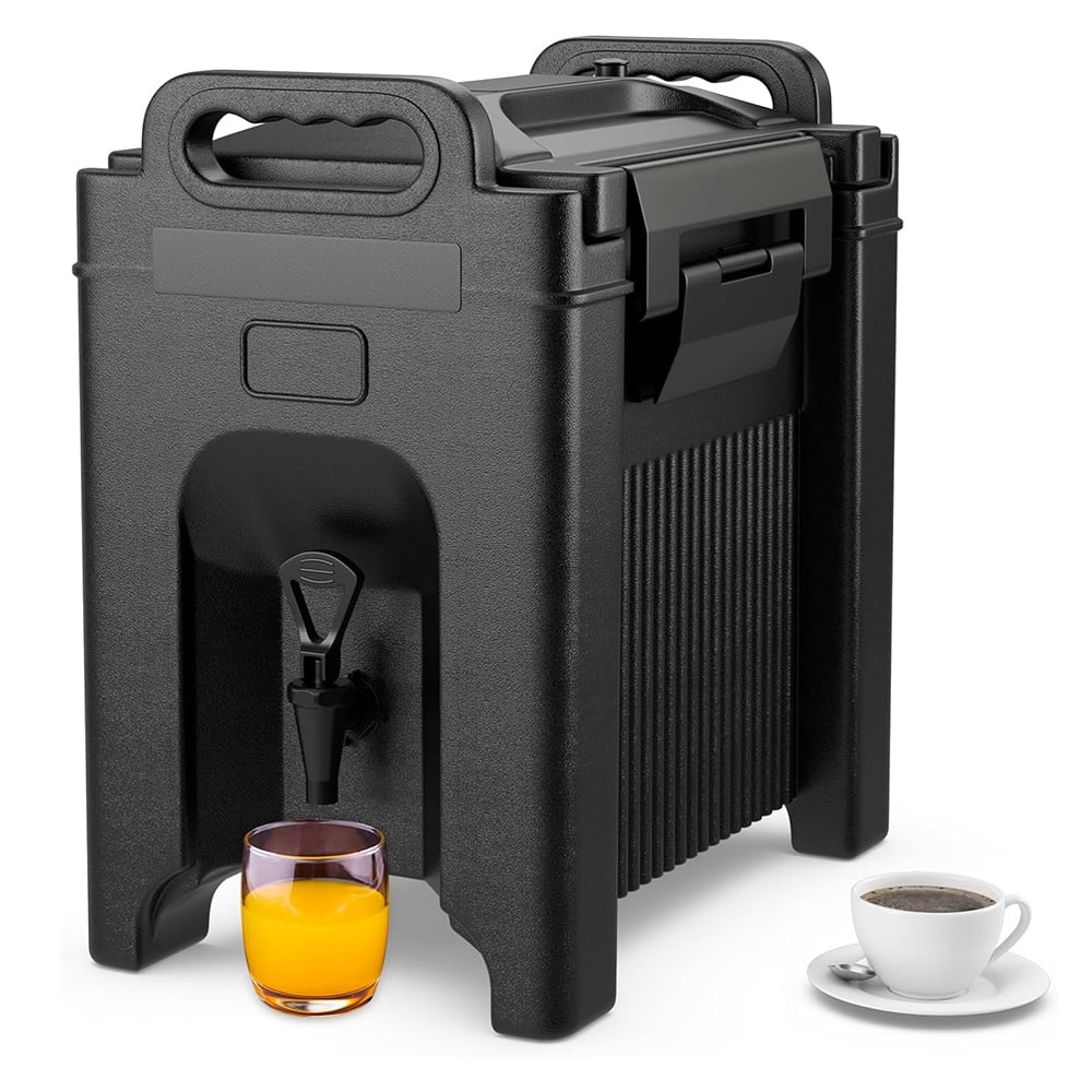 2.5 Gallon Insulated Beverage Dispenser, Versatile Ice and Hot Drink ...