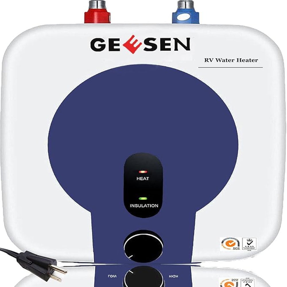 2.5 Gallon Mini Hot Water Heater 1.5KW, Small Under Sink Counter RV TR Endless Trailer Kitchen ...