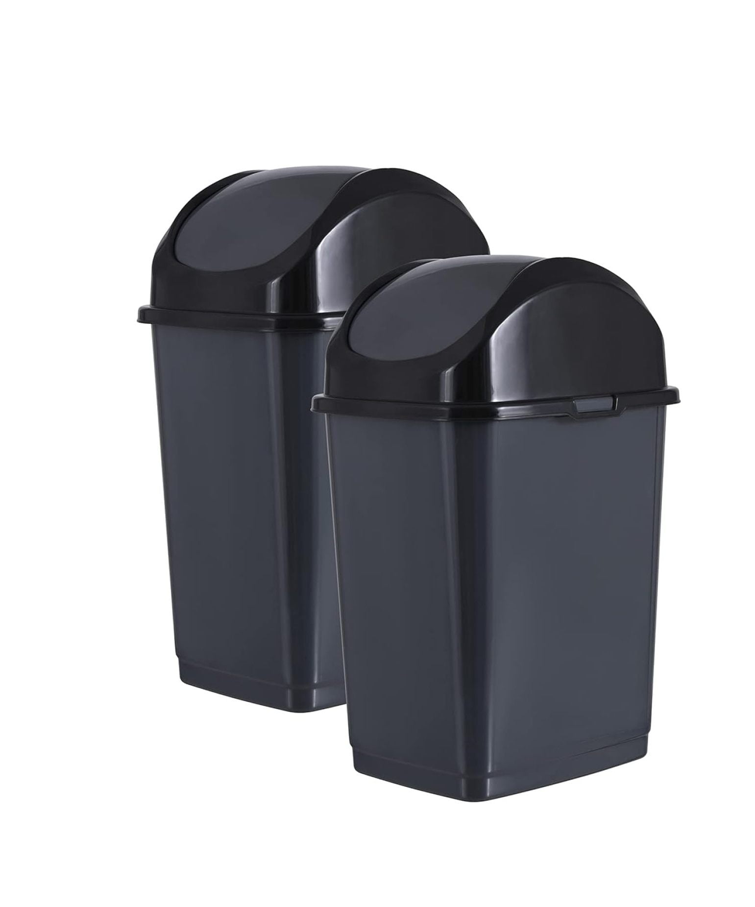 2.5 Gallon Plastic Trash Can with Swing Lid, Compact Waste Bin for ...