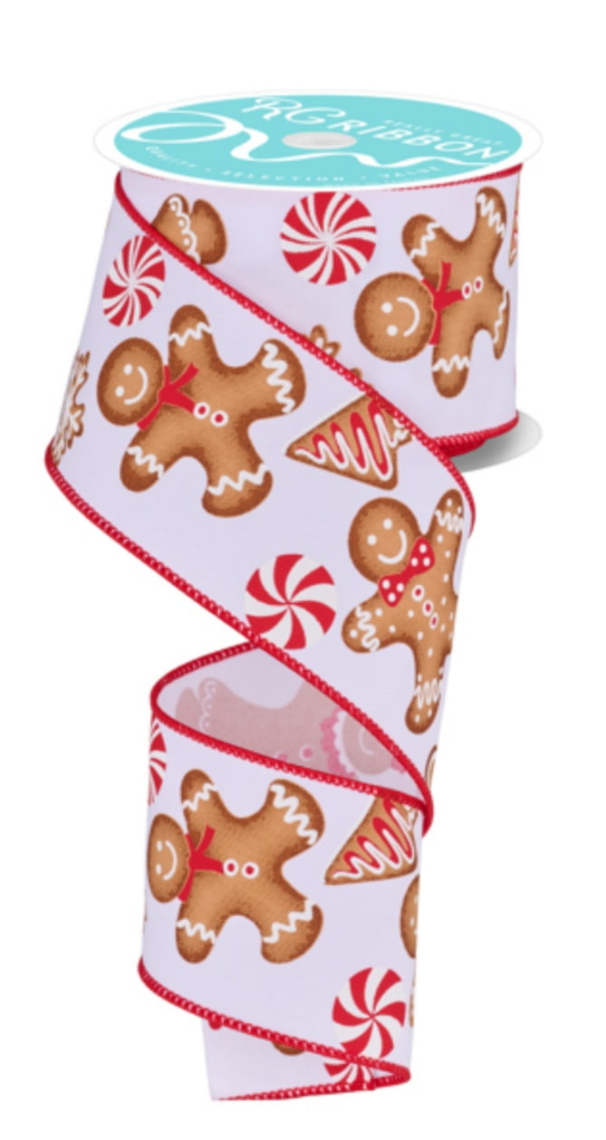 2.5" Gingerbread Wired Ribbon - Walmart.com