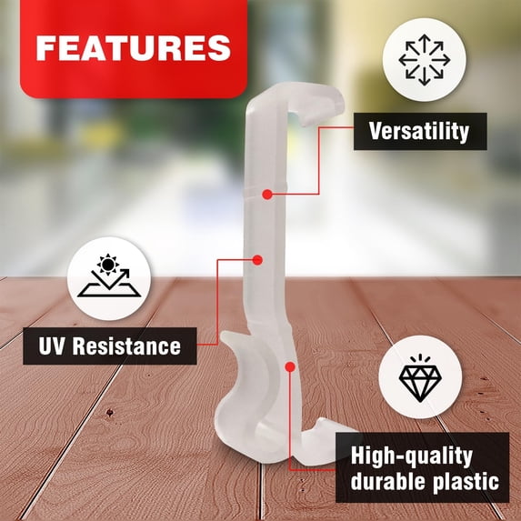 2.5 Inch Clear Valance Clips for Top Blind Brands & Window Shades, 6 ...