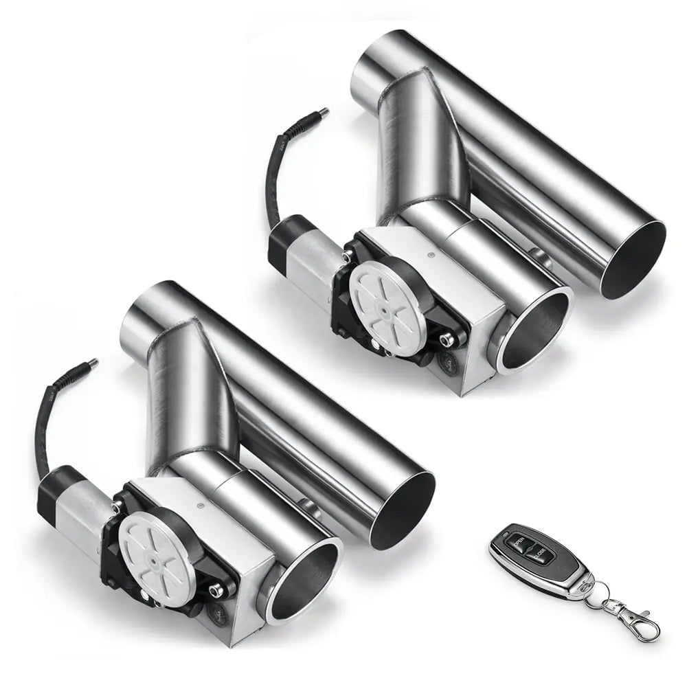 2.5 Inch Dual Electric Exhaust Cutout Remote Kit with One Controller ...