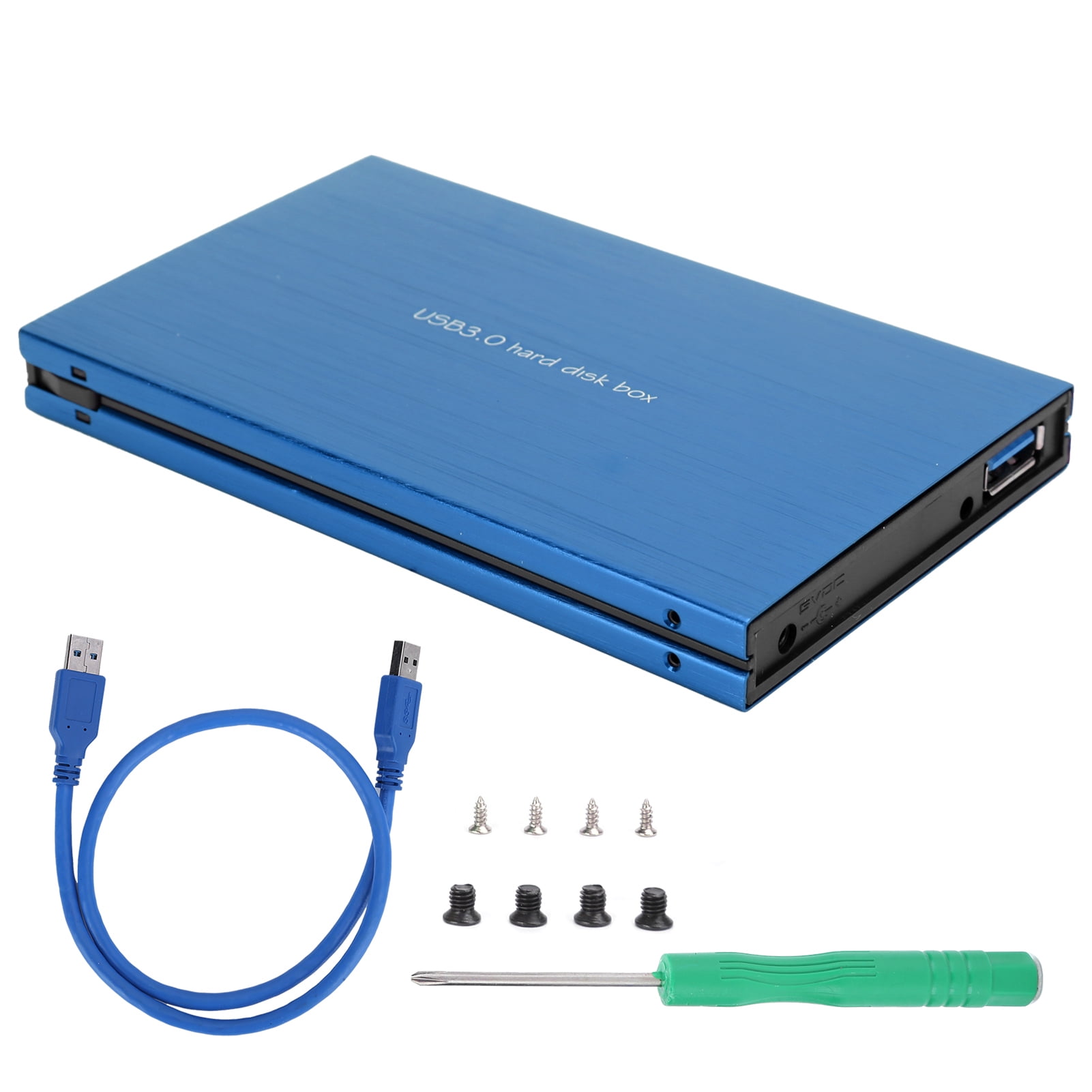2.5 Inch Hard Disk Box USB3.0 SATA Interface Portable External Drive Enclosure AccessoriesBlue ...