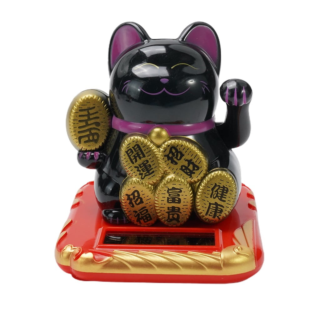 2.5 Inch Japanese Solar Lucky Cat Electric Waving Arms Lucky Cat ...