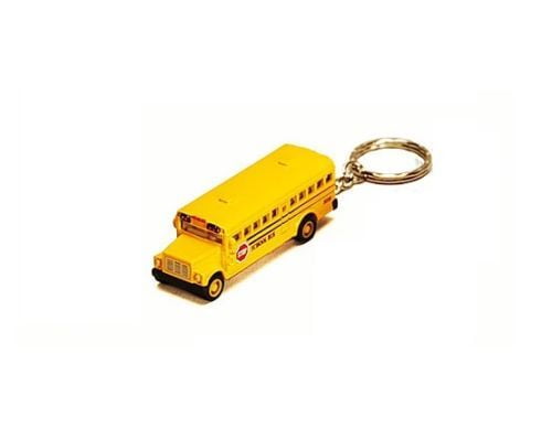 2.5 Inch Mini Yellow School Bus Key Chain Diecast Model pull back ...